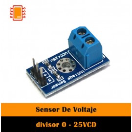 Módulo Sensor de Voltaje 0 ~ 25V DC preciso y compacto